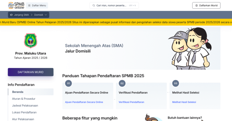 SPMB Malut 2025 Link Pendaftaran spmb.malutprov.go.id, Cek Jadwal - MA ...